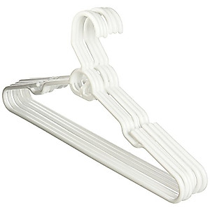 Heavy Duty Tubular Hanger with Attachable Hook , White 6pk