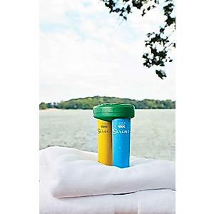 4 FROG Serene Bromine Replacement Cartridges for Hot Tubs for use only with FROG Serene Floating Sanitizing System + FROG Test Strips, Quick and Easy Sanitizer + Test Strips