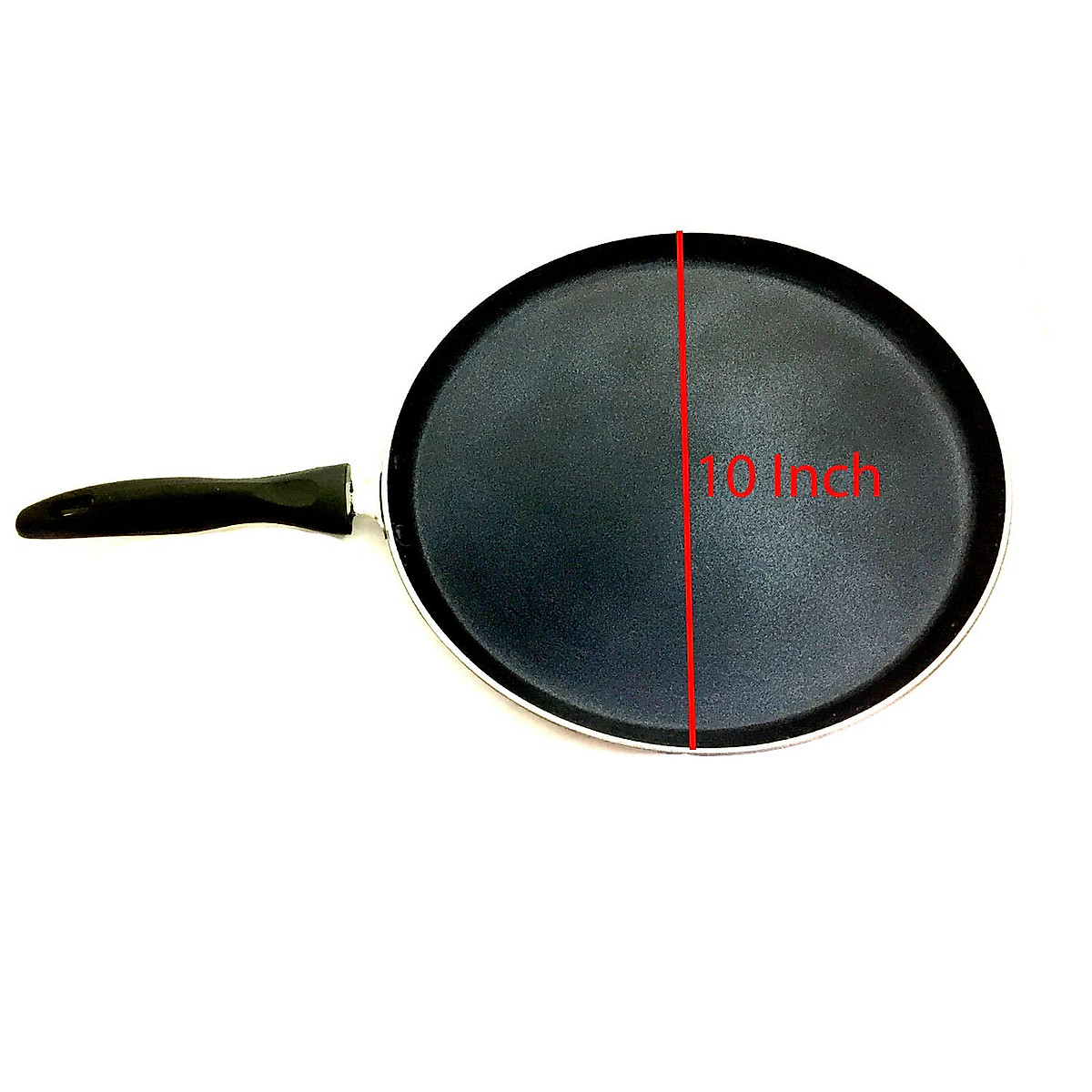 Aluminium Non Stick Dosa Pan Induction base Dosa Tawa Chapati Pan With Handle And Free One Scrubber And One Wooden Spatula (3mm)