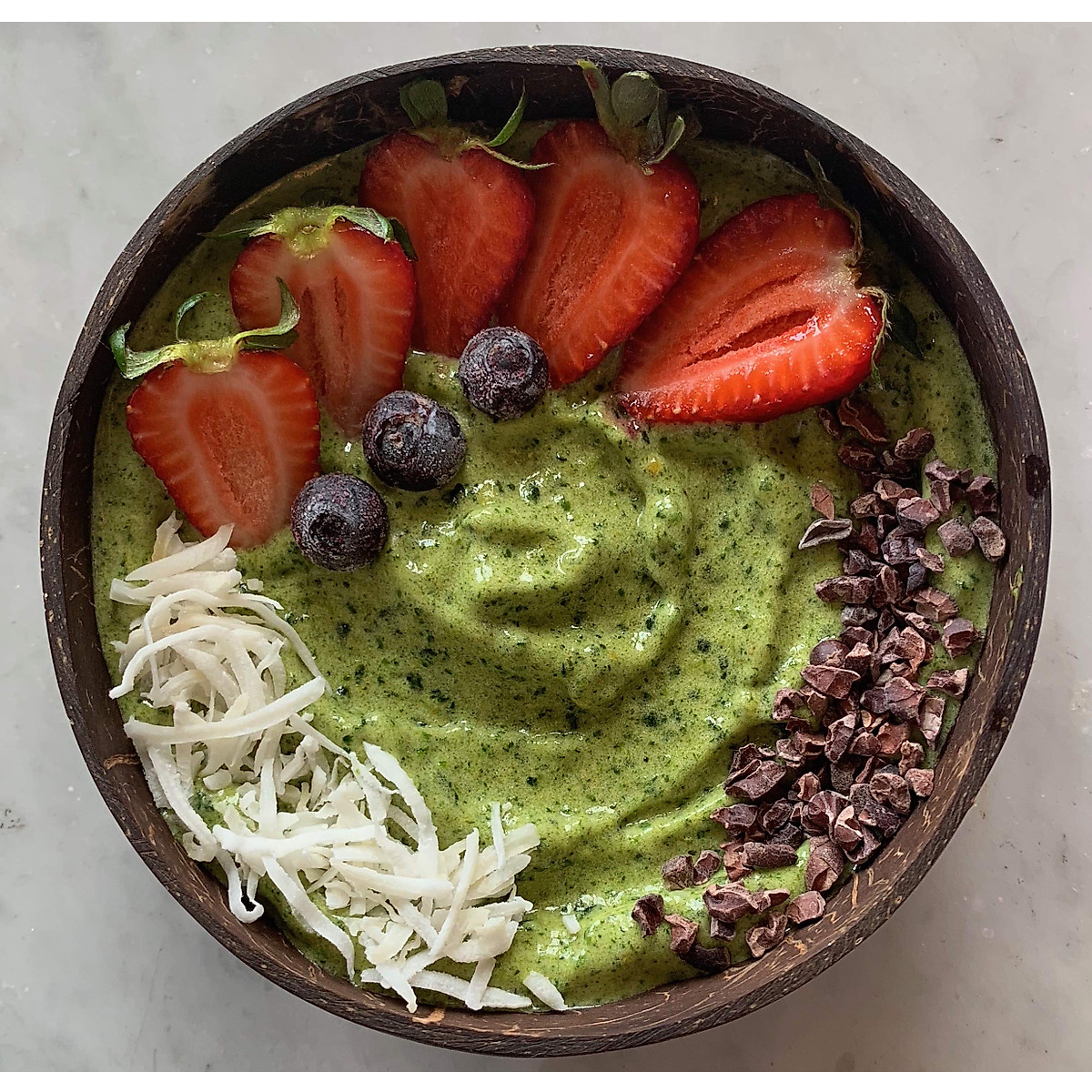 Marasol Coconut Bowls with Spoons 2x All Natural, Vegan | Smoothie Bowls, Acai | Gift Ready Packaging | Eco Friendly, Zero Waste | Handcrafted