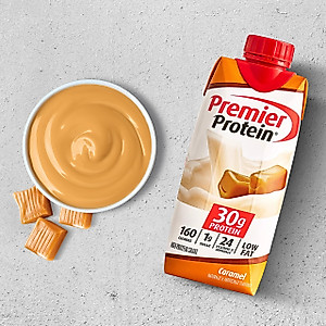 Premier Protein Shake Caramel| 30g Protien Shakes 11 Fl oz in The Award Box Packaging (6 Pack)