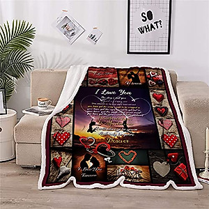 Onecmore Gifts for Wife Valentines Day Throw Blanket Gifts for Girlfriend,Anniversary Romantic Gifts for Her, Christmas Birthday Wife Gifts Girlfriend Gifts,to My Wife Gifts from Husband-Boyfriend