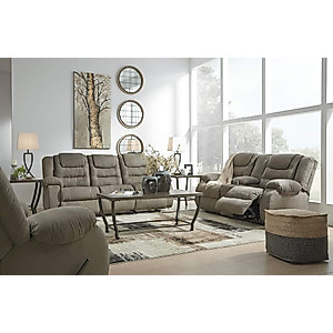 Signature Design by Ashley McCade Contemporary Manual Pull Tab Rocker Recliner, Gray