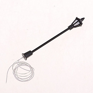 Amagogo 20pcs 1/100 3V HO Scale Miniature Street Lights Railway Train LED Lamp Post Single Head Garden Landscape Decoration for Diorama Sand Table