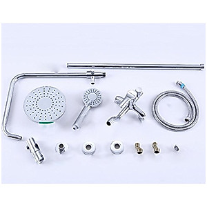 XZRWYB Shower Set Lift Up and Down Top Spray Refined Copper Temperature Control Shower