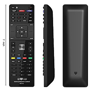 Gvirtue Universal TV Remote for Almost All Vizio LED LCD 3D Smart E Series TV Smart Internet Apps with Amazon, Netflix and M-GO Keys, Sub XRT112 XRT100 VR1 2 10 15 etc., VZ-2+L