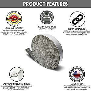 Nomex High-Temp Replacement Complete Gasket Kit for Lg XL Big Green Egg Ceramic Lid Top