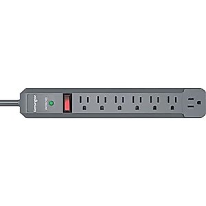 Kensington Guardian Premium Surge Protector, 7 AC Outlets, 6 ft Cord, 540 J, Gray