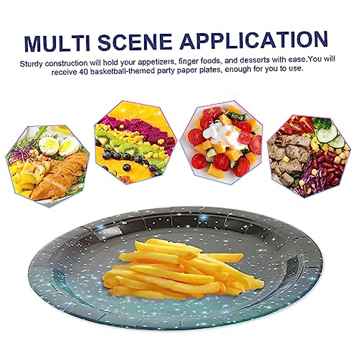 jojofuny 24 Set Space Tablecloth Kids Dinnerware Disposable Paper Plates Party Paper Plate Outer Space Party Decorations Star Plates Fork Paper Tray Tableware Tissue Blue Props Child Abs