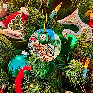 Personalized Ornaments Italy Bridge of Sighs Venice Christmas Ornament Porcelain Double Sided Snowflake Souvenirs Farmhouse Home Living Room Decor Can be Given on Keepsake for Couples Present