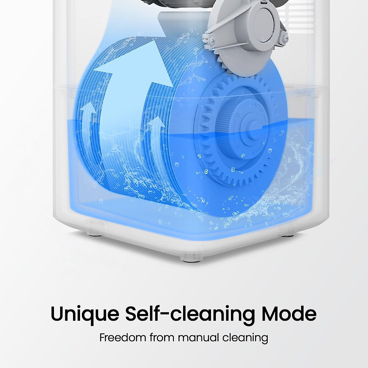 smartmi Evaporative Humidifiers, Cool No Mist Humidifiers for Bedroom, Air Humidifiers for Baby, 4L Top Fill, Self-Cleaning, Quiet, Smart APP Control, Auto Shutoff, Air-drying, Shockproof