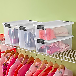 STERILITE 19848006 Ultra Storage Tote with Titanium latches, 18 Quart