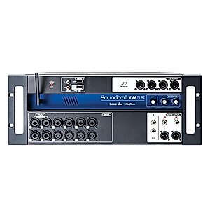 Soundcraft Ui16 Rack-Mountable Laptop or Tablet-Controlled, 16 input Digital Audio Mixer with onboard Signal Processing. Blue and Gray