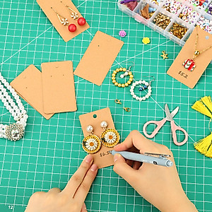 ovsor 350pcs Earring Display Cards - 3.5 x 1.96 Inches Sturdy Earring Cards for Earrings Necklace Jewelry Displaying