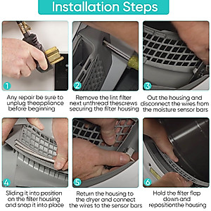 DC61-02627A Dryer Parts Dryer Replace for Samsung 2069516 Moisture Sensor Plate Bar for Samsung Replacement Part (2Pcs)
