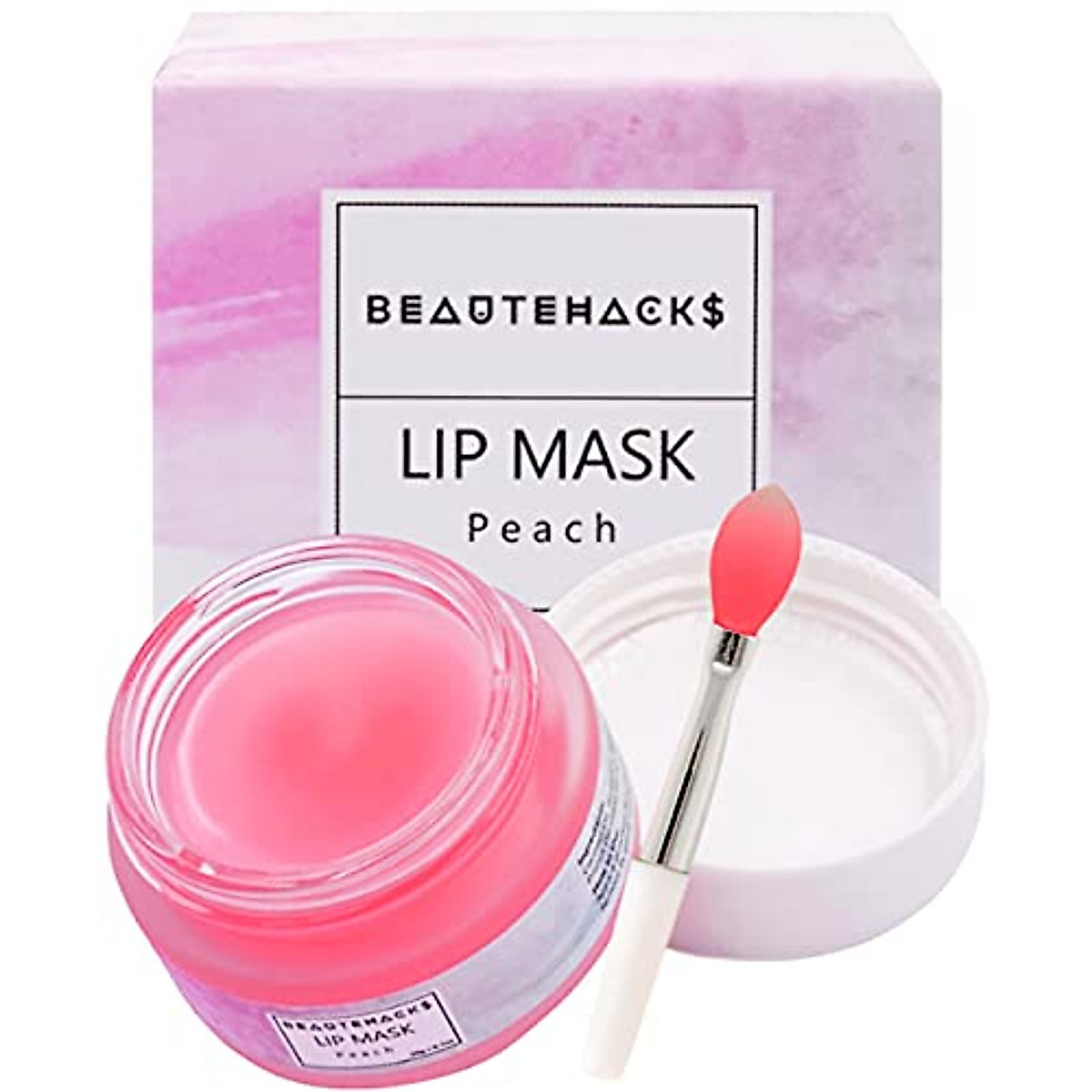 YUGLO Moisture & Collagen Booster Lip Sleeping Mask | Treatment to Restore, Hydrate & Plump Dry, Chapped Lips - Peach
