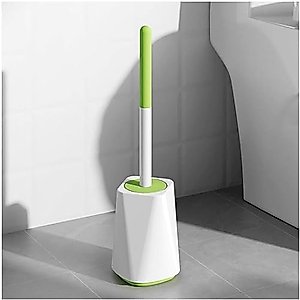 Toilet Bowl Brush Floor Wall Mounted Toilet Brush Plastic Floor Toilet Cleaner Brush Bathroom Toilet Brush with Stand