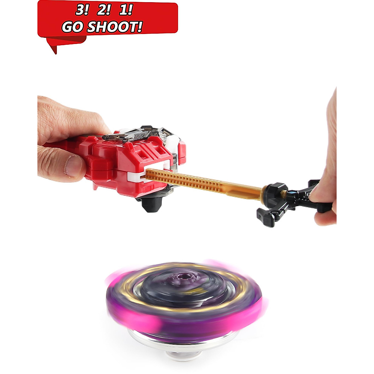 Desamvap Bey Battling Tops Burst B-206 Barricade Lucifer Illegal Bearing Mobius-10 with Sword Launcher Battle Game Set Right Spin DB Dynamite Layer System, Toys Gifts for Kids Children Boys