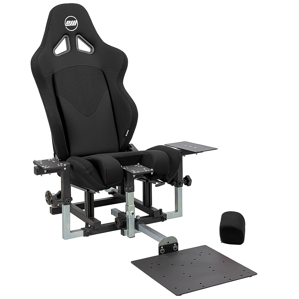 SimFab Modular Flight Simulator Cockpit For Combat Simulation. DCS Edition. Compatible With Thrustmaster Warthog, WinWing, VirPil, VKB And Alike Controls. Upgradable To General Aviation, Space Sim Or Sim Racing. (black seat)
