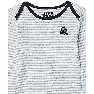 Amazon Essentials Disney | Marvel | Star Wars Unisex Babies' Long-Sleeve Bodysuits - Discontinued Colors, Pack of 5, Star Wars Tiny Trooper, 0-3 Months