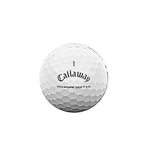 Callaway Golf 2022 Chrome Soft X Golf Balls, Triple Track, White, Large