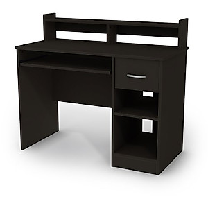 South Shore Axess Desk with Keyboard Tray, Black