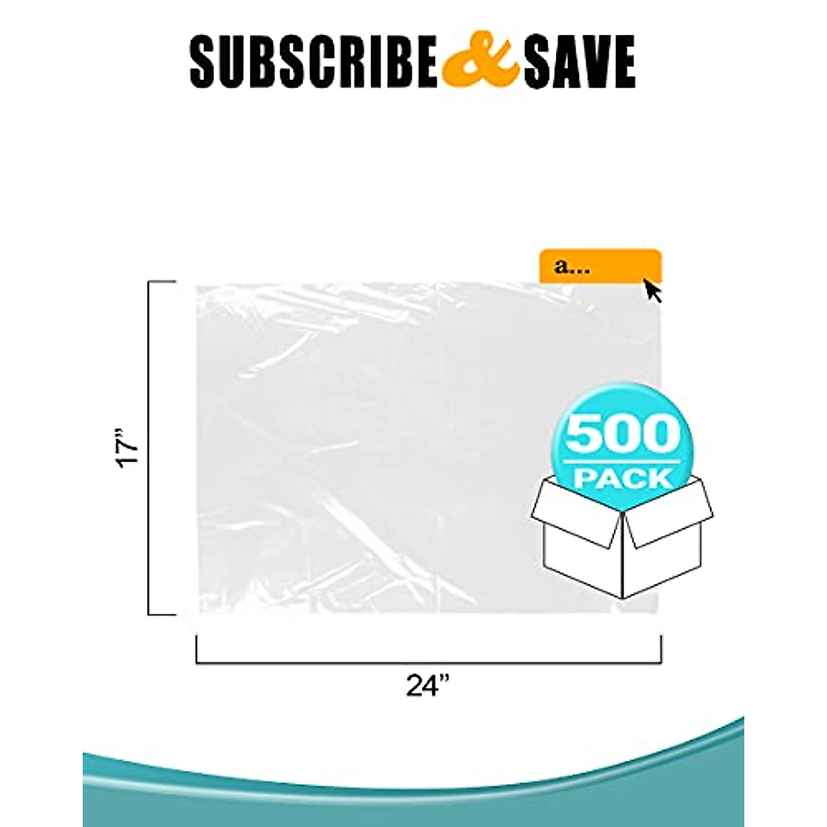 APQ Pack of 500 Steam Table Pan Liners with Twist Tie 24 x 17 for 1/2 Pan. Disposable Polyethylene Pan Liners 24x17. Poly Bun Pan Covers for Caterers, Cafeterias, Restaurants.