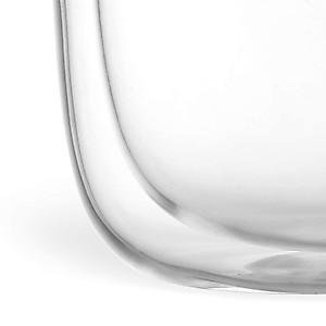 Viva Classic Double Wall Glass Insulated Coffee Mugs - Cappuccino Cups Set of 2-14 oz / 350ml Tea Cups