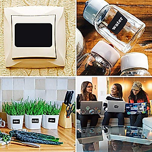 Chalkboard Labels 120pcs Marker Waterproof Blackboard Stickers with 1 Liquid Chalk for Mason Jars, Craft Rooms, Storage, Glass Bottle, Store Organize Home & Kitchen