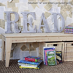 The Lucky Clover Trading & Wood Block Symbol, 14" L, White Wall Letter