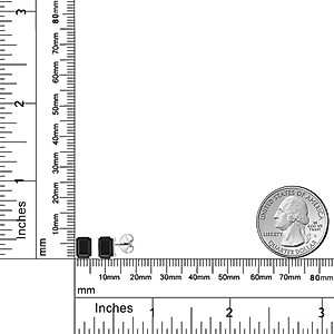 Gem Stone King 925 Sterling Silver 7X5MM Emerald Cut Gemstone Birthstone Stud Earrings For Women