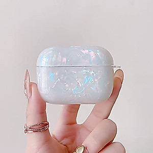 Cocomii Pearl AirPods Pro Case - Pearl Glitter - Slim - Lightweight - Glossy - Keychain Ring Shiny Sparkle Sequin Bling - Luxury Headphone Case Cover Compatible with Apple AirPods Pro (Iridescent)