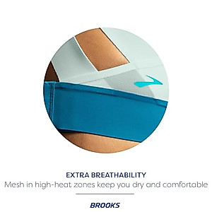 Brooks Women's Interlace Sports Bra for High Impact Running, Workouts & Sports with Maximum Support - Nile Green/Lagoon/Light Mint - 40 C/D