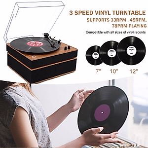 MPK Bluetooth Record Player - Vintage Style HiFi System