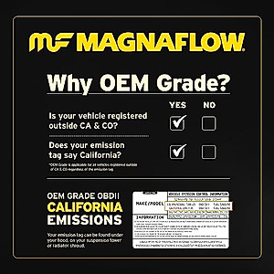 MagnaFlow 51355 OEM Grade Universal Catalytic Converter, 2.25" Inlet/Outlet (EPA Compliant)