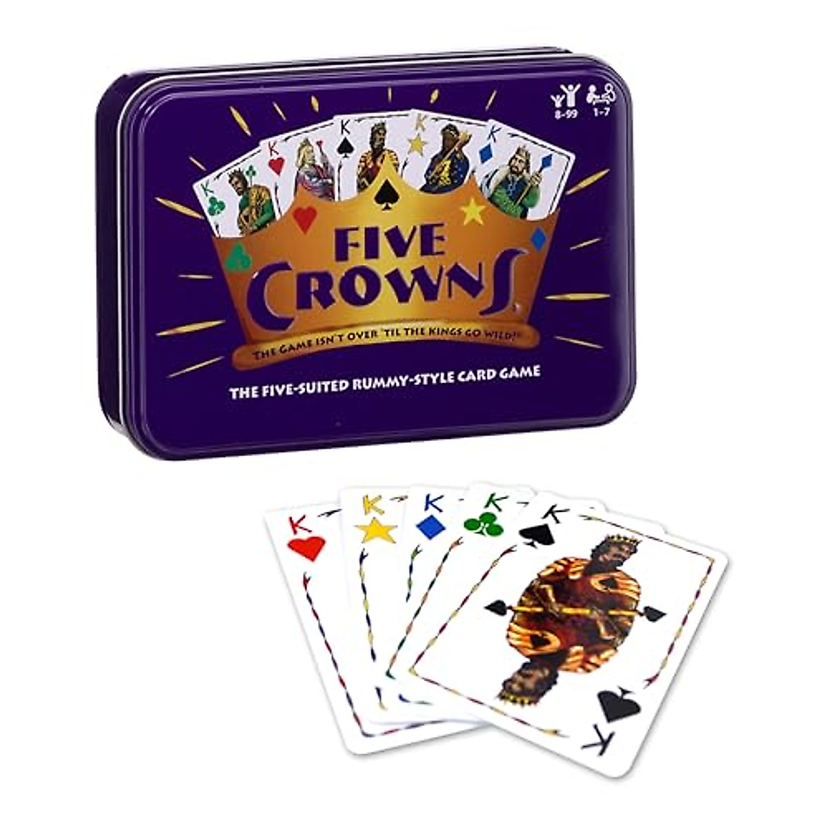 Five Crowns Collectible Tin — Rummy-style Card Games — Game Night Favorite For Adults, Families, and Kids — For Ages 8 and Up