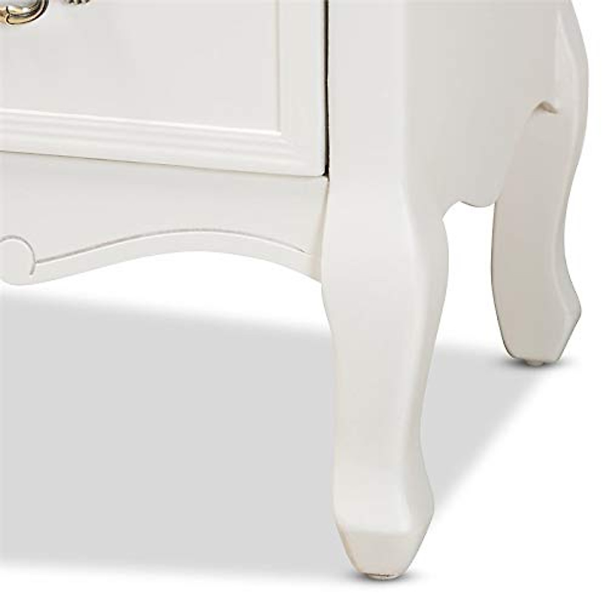 BOWERY HILL Antique French Country Cottage 4-Drawer Wood Accent Dresser in White and Oak