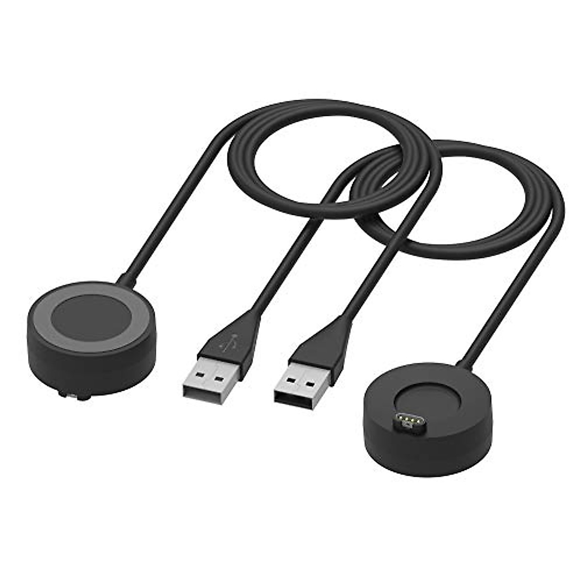 2-Pack Charger Compatible with Garmin Venu 2/Venu Sq 2/Venu Sq/Venu/Venu 2 Plus/Venu 2S Charger Cradle Dock Replacement Portable Charging Station + USB Cable Cord