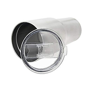 Tumbler Lid for 30 Oz Yeti Rambler, Old Style RTIC, Ozark Trails and more Cooler Cup, Sliding Splash Proof and Straw Friendly