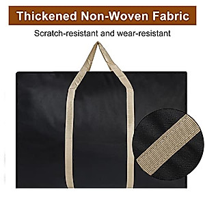 100L Large Storage Bag(3 Pack,Black),Large Moving Bags with Zippers & Carrying Handles, Storage Bags Storage Totes for Clothes, House Moving,77×55×24cm