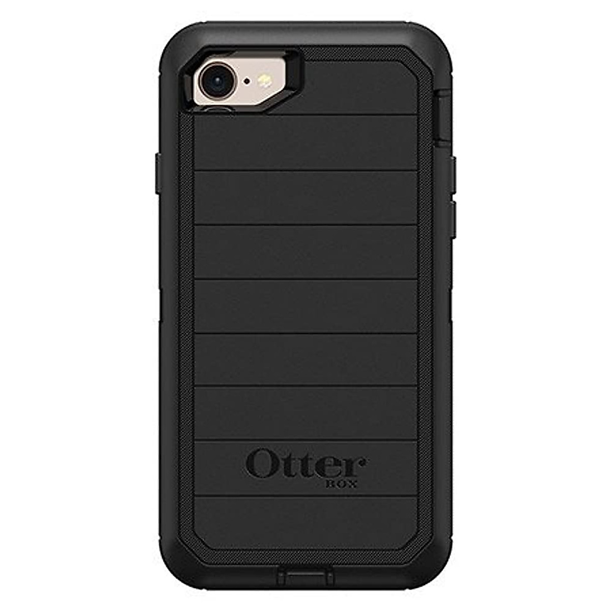 OtterBox Defender Series Rugged Case for iPhone SE (2020), iPhone 8, iPhone 7 (NOT Plus) Case Only - Non-Retail Packaging - Black (with Microbial Defense)