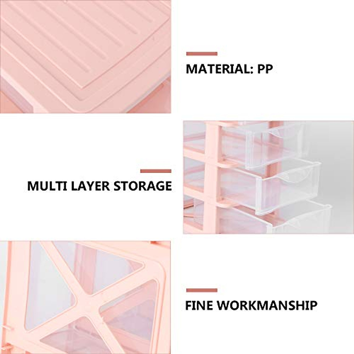 Alipis Mini Fridge 2pcs Dresser Shelf Duty Shoes Storing Stackable Makeup Layers, Four- Office~ Kids Craft with Sewing Multilayer Office Holder Clo Crafts, Small Cube Accessories Shoe Organizer