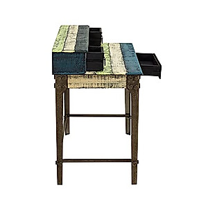Powell Furniture Calypso Desk, Wood with Multi Color Accents, , 46.75 x 37 x 23.13