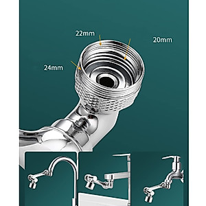 Faucet Extender for Bathroom Sink Universal,1080 Faucet Extender Brass,Universal Splash Filter Faucet 1080 Rotating,2 Water Outlet Modes,Swivel Faucet Aerator Brass