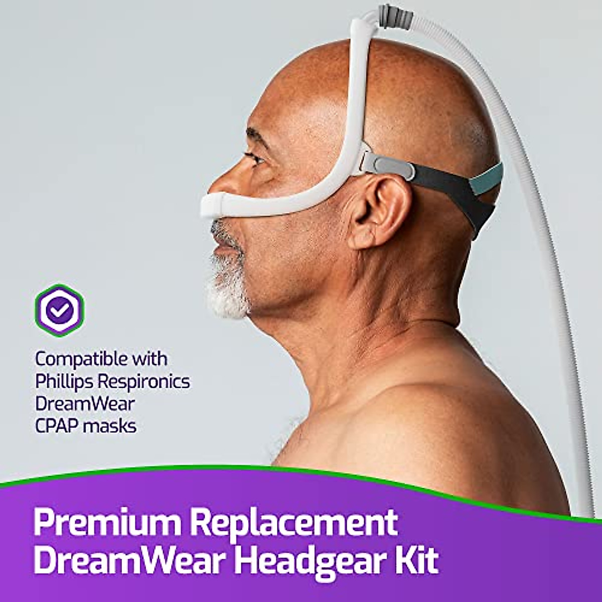 Mars Wellness Replacement CPAP Supplies - CPAP Mask Headgear - Compatible with DreamWear Nasal Mask - Adjustable, Soft, and Durable for a Restful Sleep - Headgear Only for CPAP Machine