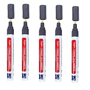 Waterproof Ceramic Tile Marker,Floor Paint Maker Ceramic Tile Marker Tile Grout Pen,Tile Gap Repair Pen Special,Waterproof Grout Paint,for Bathroom, Kitchen, Parlor, Wall and Floor (5pcs,Dark Gray)