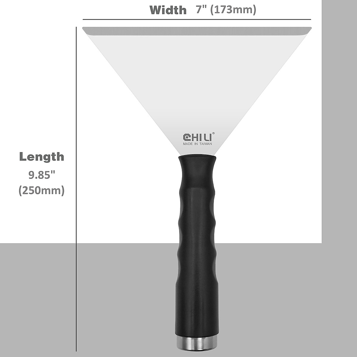 CHILI TOOLS 7" Stainless Steel Chisel Pole Scraper, Overhead Paint Scraper for Wallpaper Ceiling Paint Removal, Made in Taiwan