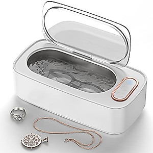 Ultrasonic Jewelry Cleaner, Professional Glasses Cleaning Machine 47kHz Ultrasonic Cleaner for Jewelry, Diamond Ring, Earring, Watches, Eyeglasses, Braces，ect