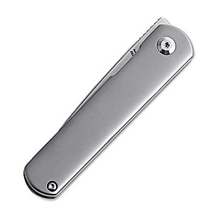 Kizer Cutlery Folding Pocket Knife Front Flipper Drop Point Blade Titanium Handles Tactical Knife, Justin Lundquist Feist Ki3499