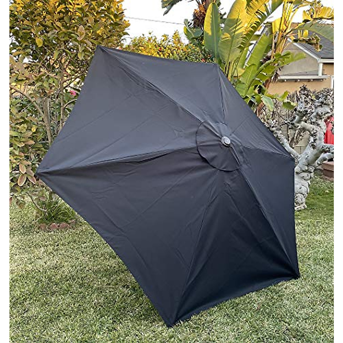 BELLRINO Replacement * BLACK * Umbrella Canopy for 9 ft 6 Ribs (Canopy Only) (BLACK-96)